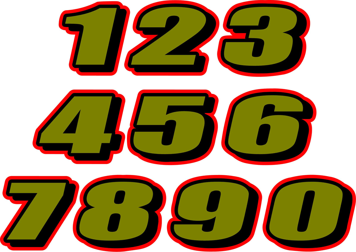 Custom Number Decals Sticker Race Motorcycle Numberplate – choicecycle
