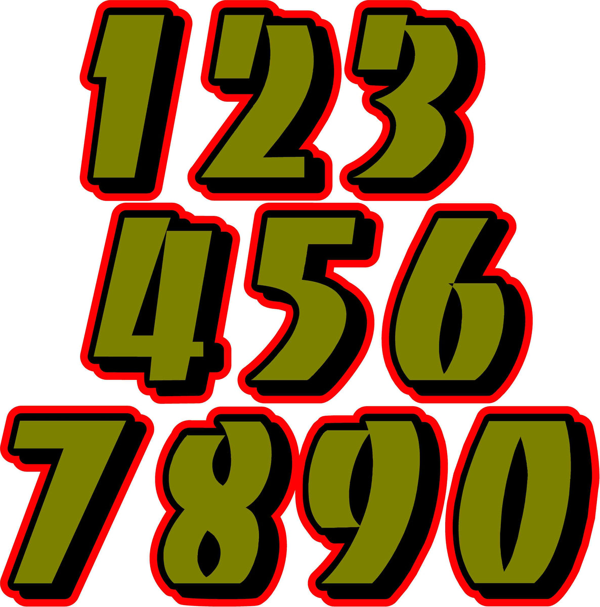 Race Number Digit Decal Sticker Motorcycle Numberplate Vinyl – choicecycle